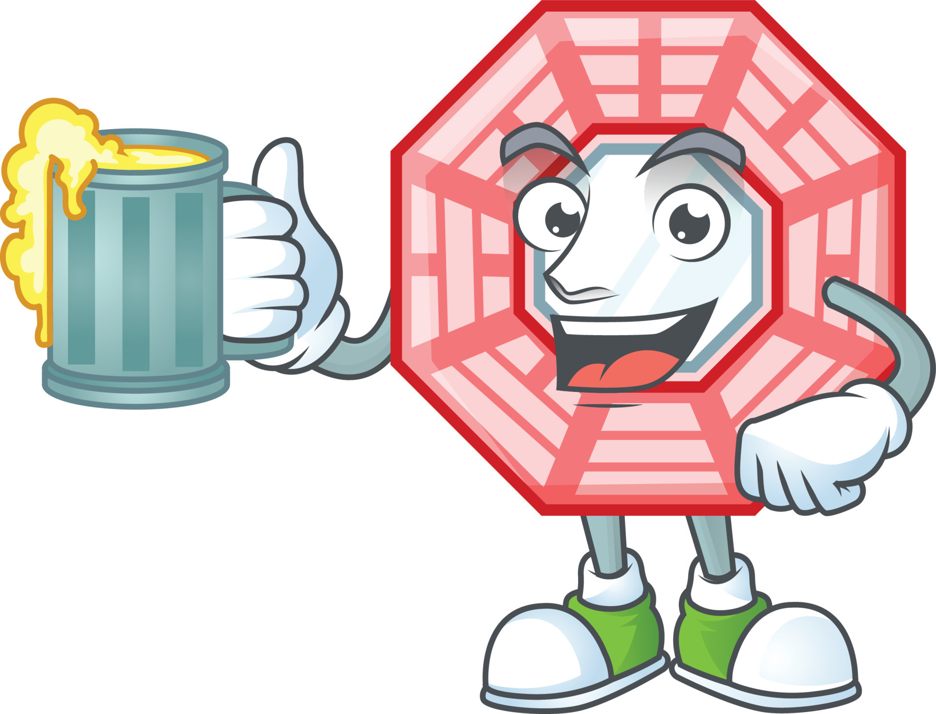 Chinese Square Feng Sui Cartoon Character Style 20231989 Vector Art At Vecteezy
