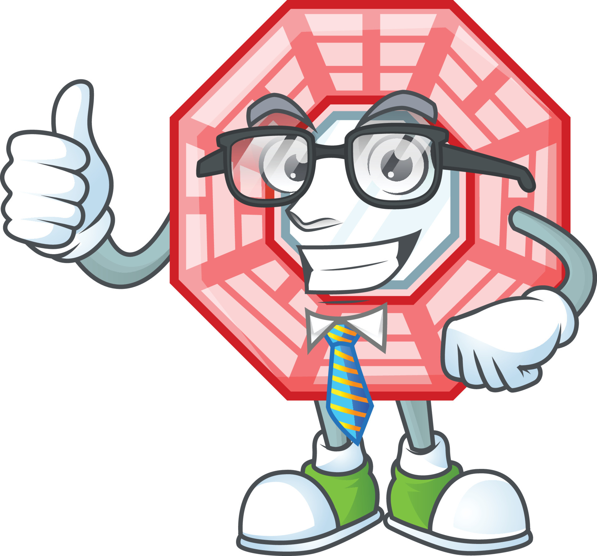 Chinese Square Feng Sui Cartoon Character Style 20232006 Vector Art At Vecteezy