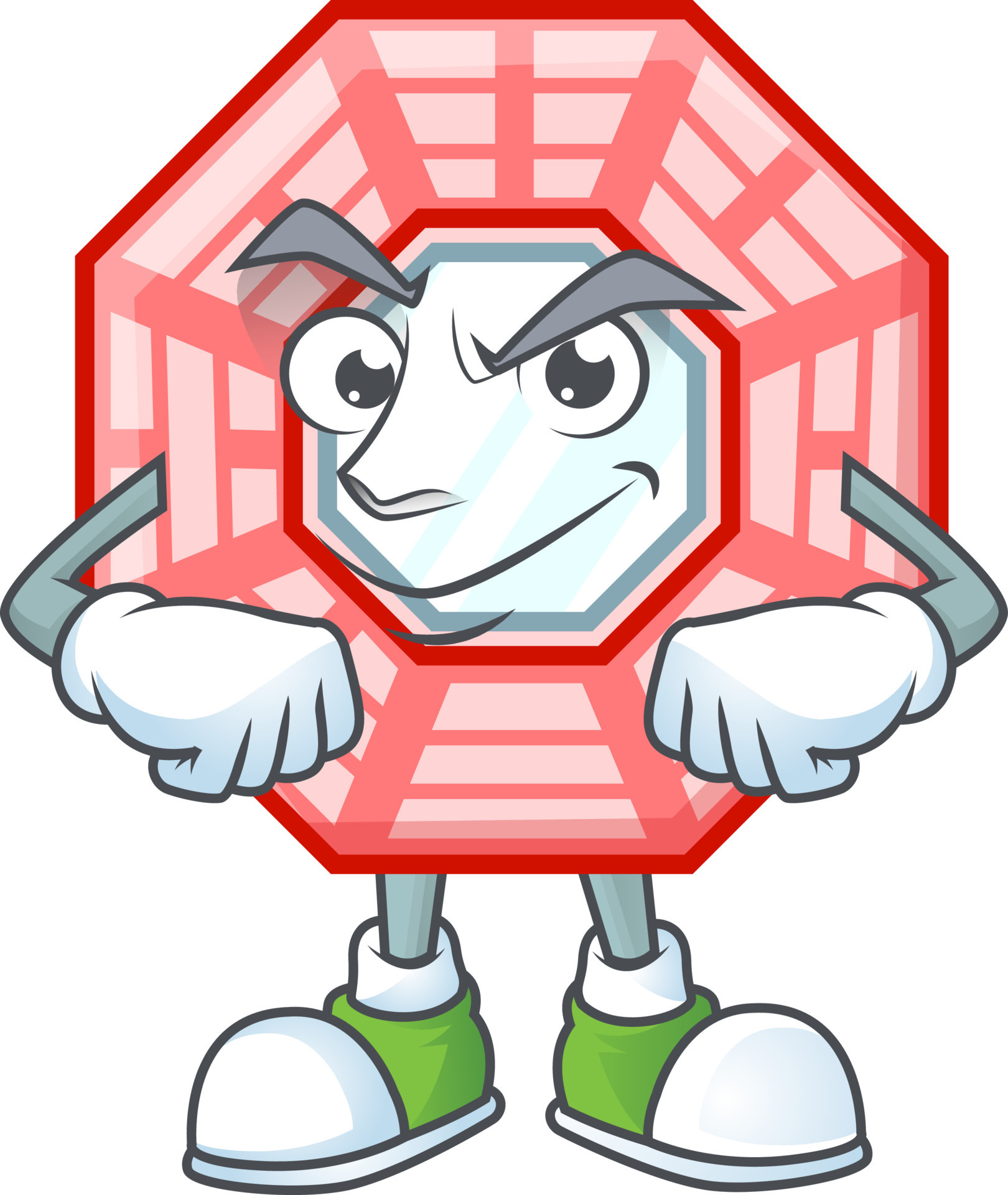 Chinese Square Feng Sui Cartoon Character Style 20232053 Vector Art At Vecteezy