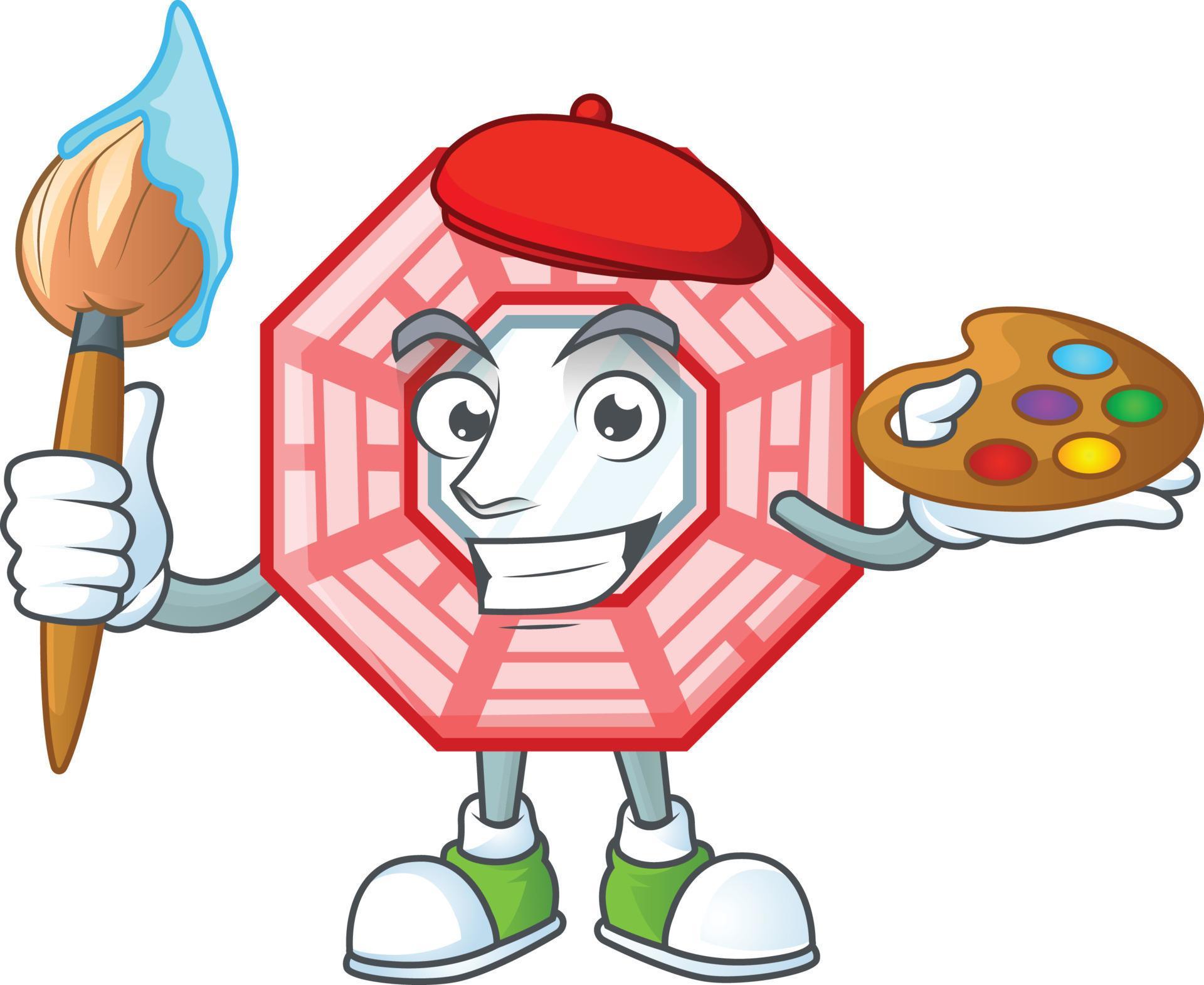Chinese Square Feng Sui Cartoon Character Style 20232112 Vector Art At Vecteezy