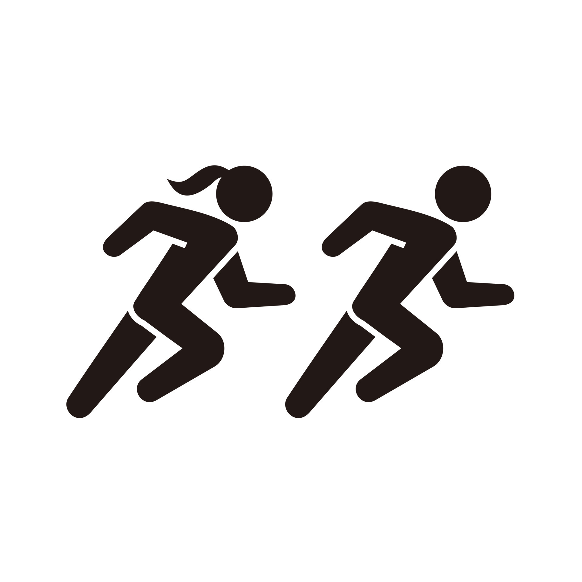 Man And Women Running Sport Icon Vector 20232408 Vector Art At Vecteezy