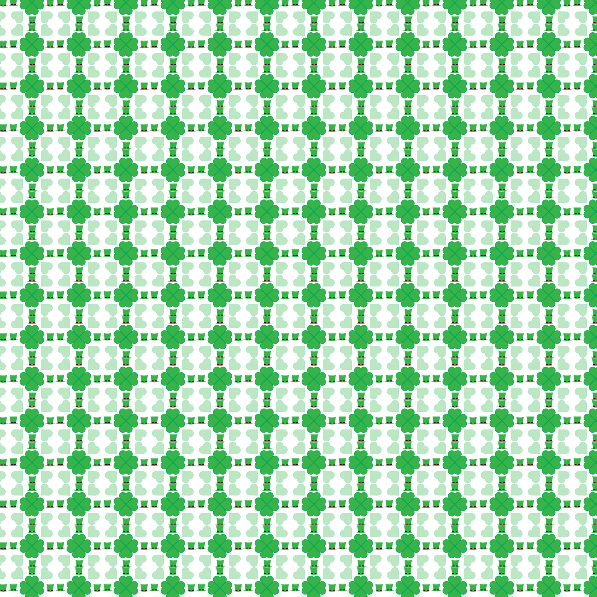 Seamless Pattern Of Clovers And Shamrocks Repeating Pattern Is Perfect