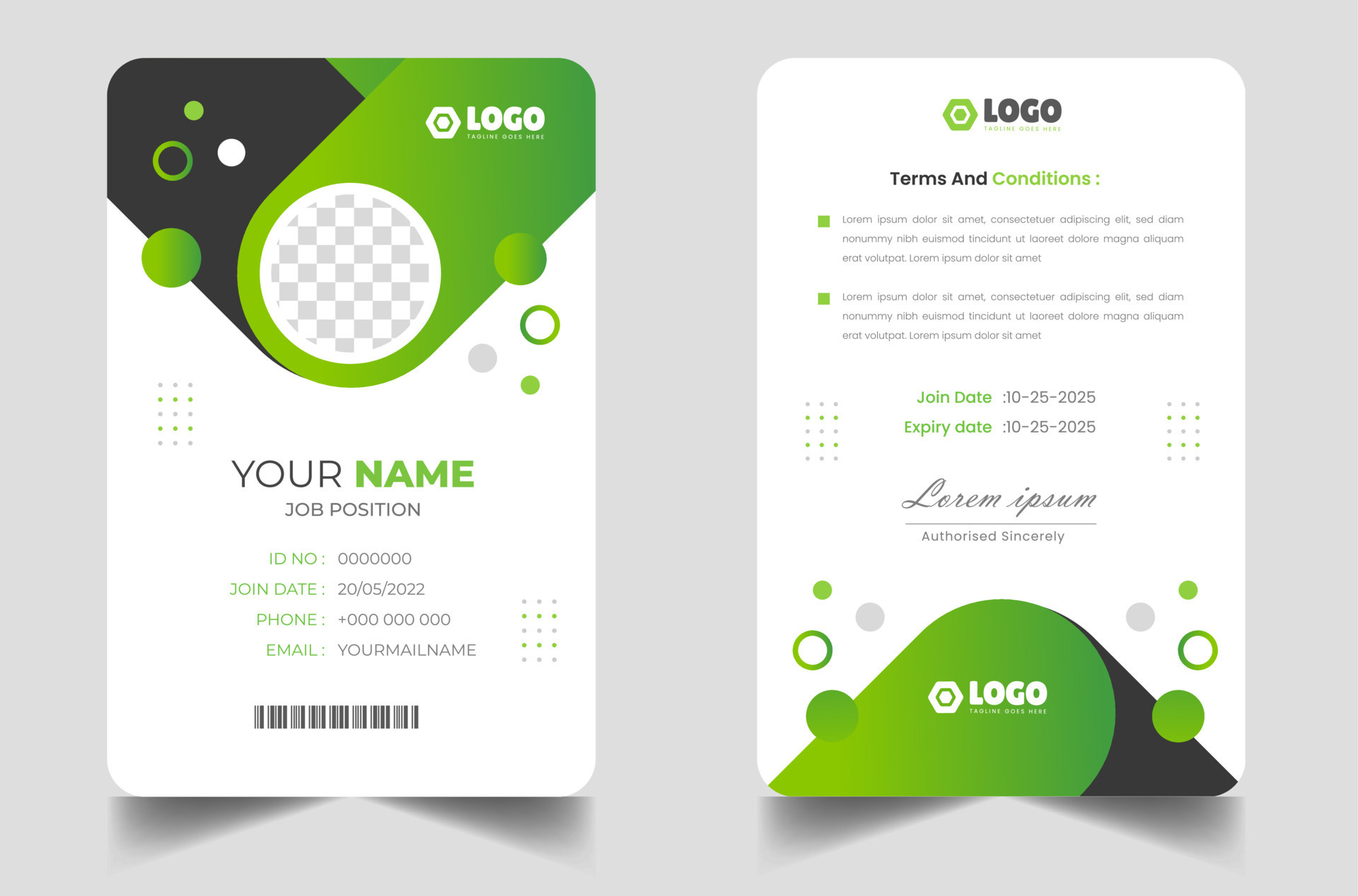 Modern and clean business id card template. professional id card design ...