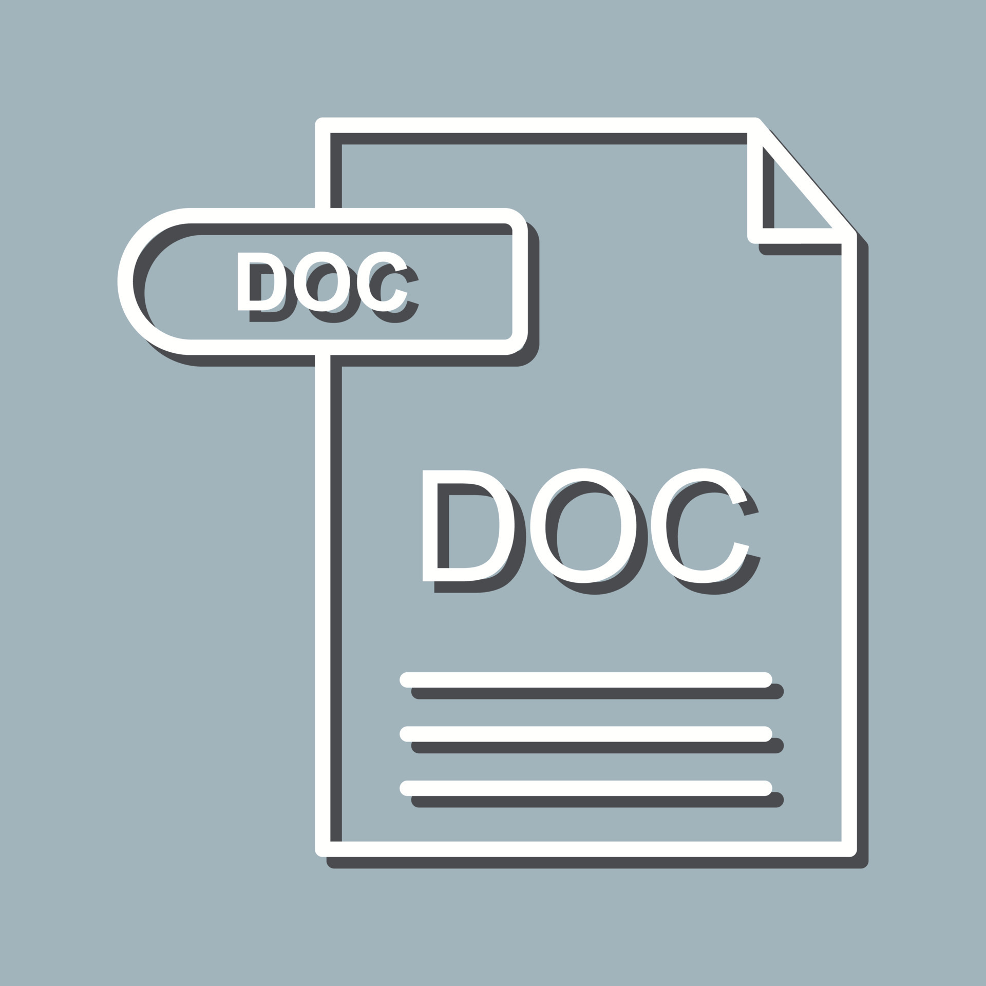 Doc Vector Icon 20236524 Vector Art At Vecteezy