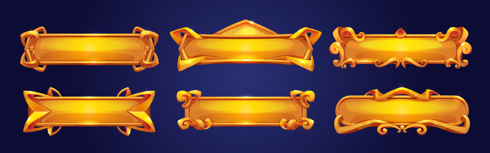 Medieval golden buttons, ui game menu elements 20236852 Vector Art at ... Medieval golden buttons, ui game menu elements 20236852 Vector Art at ...