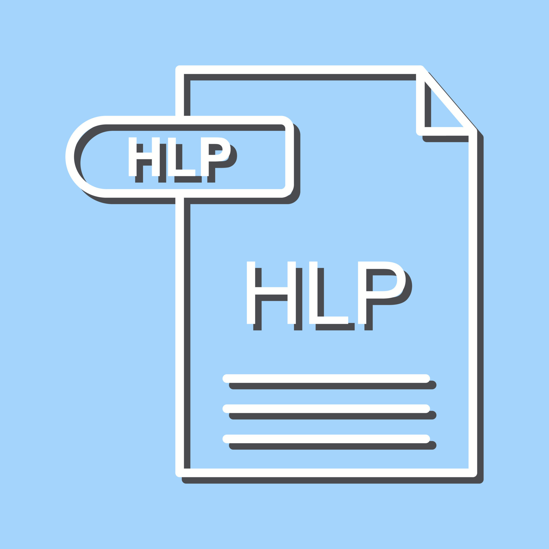 Hlp Vector Icon 20237253 Vector Art At Vecteezy