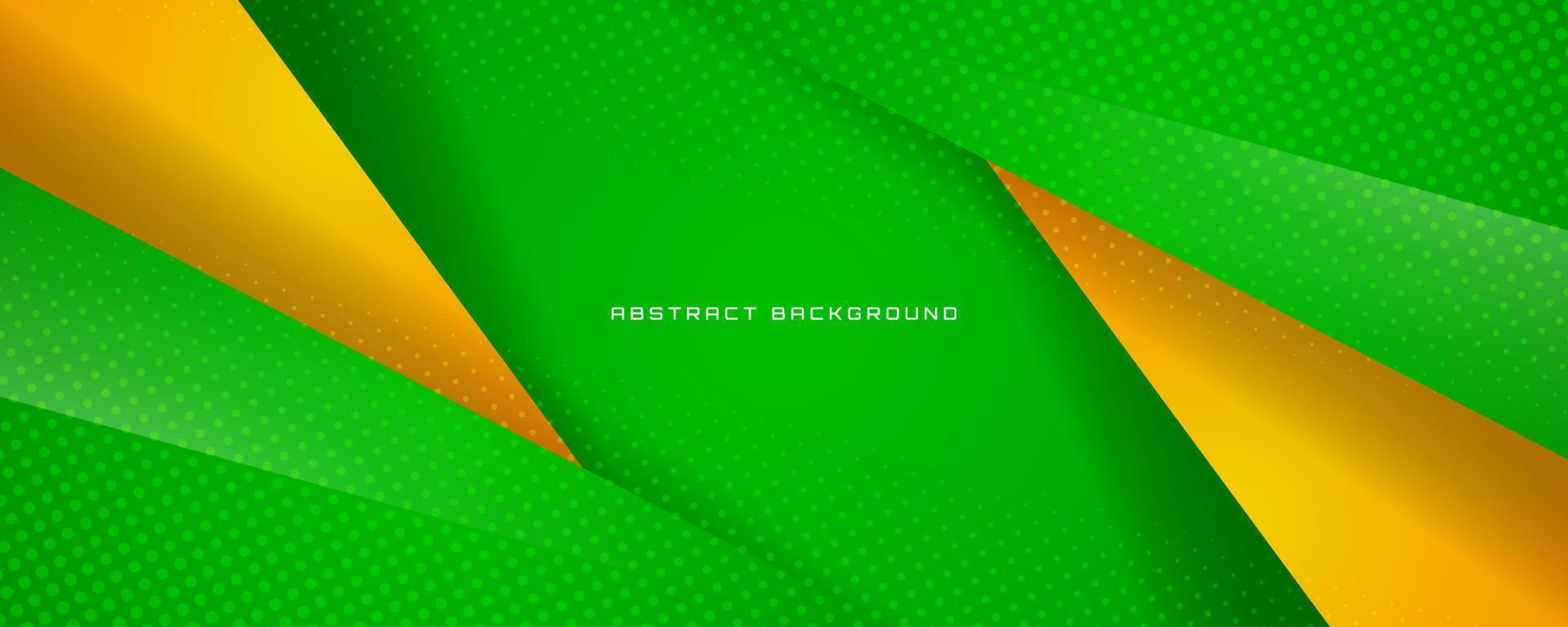 3d Green Yellow Geometric Abstract Background Overlap Layer On Bright Space With Colorful Shape