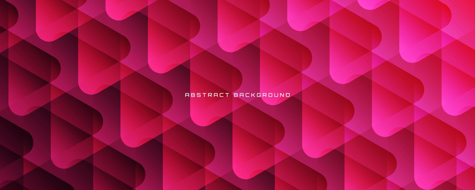 3D red geometric abstract background overlap layer on dark space with rounded triangles effect ...