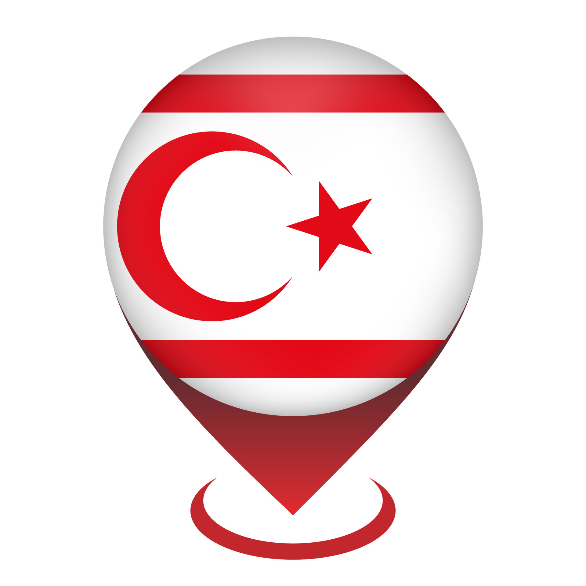 Map Pointer With Contry Northern Cyprus Northern Cyprus Flag Vector Illustration 20244533