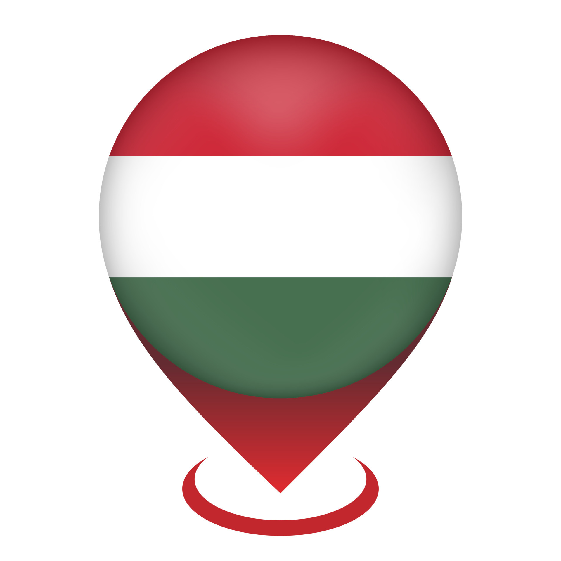 Map Pointer With Contry Hungary Hungary Flag Vector Illustration