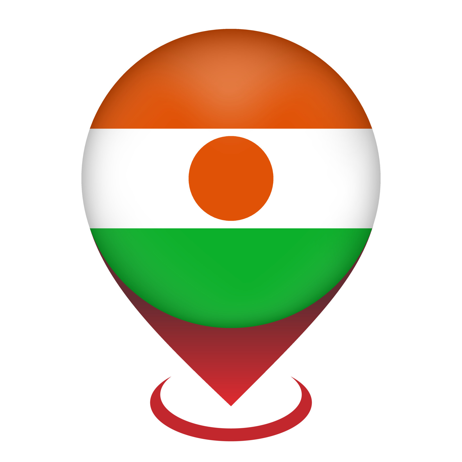 Map pointer with contry Niger. Niger flag. Vector illustration ...
