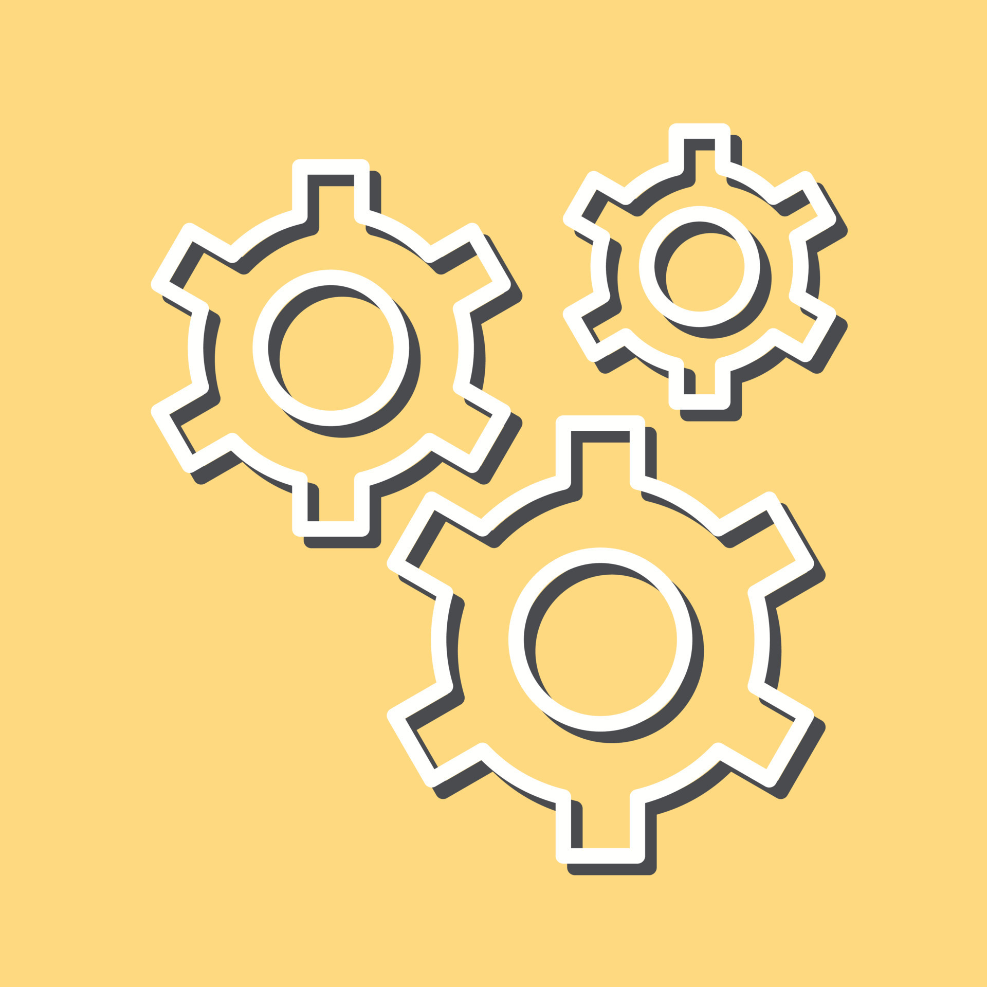 Gears Vector Icon 20245615 Vector Art at Vecteezy