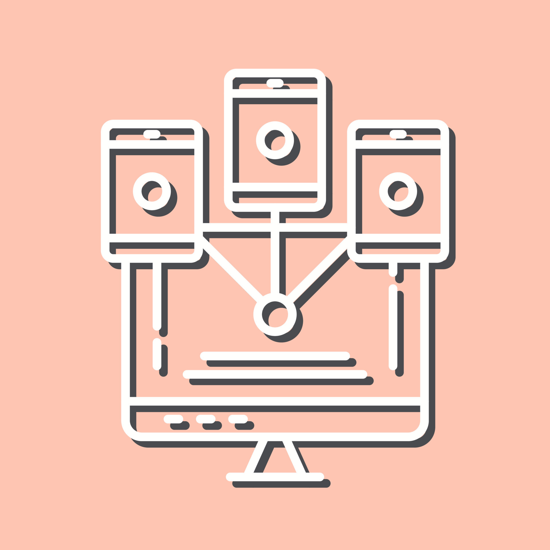 Computer Networks Vector Icon 20246825 Vector Art at Vecteezy