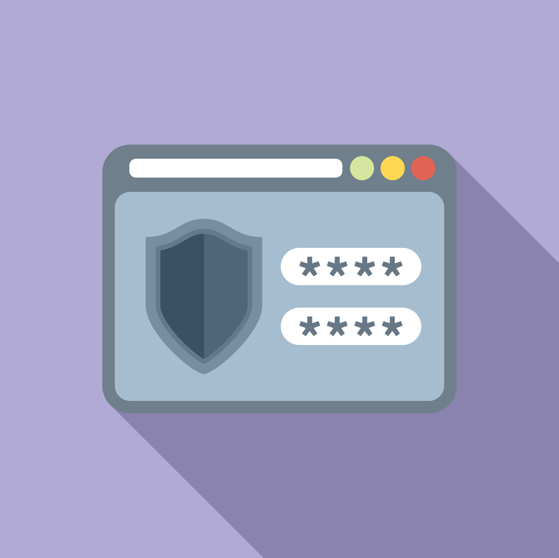 Web Password Protection Icon Flat Vector Personal Account 20248514