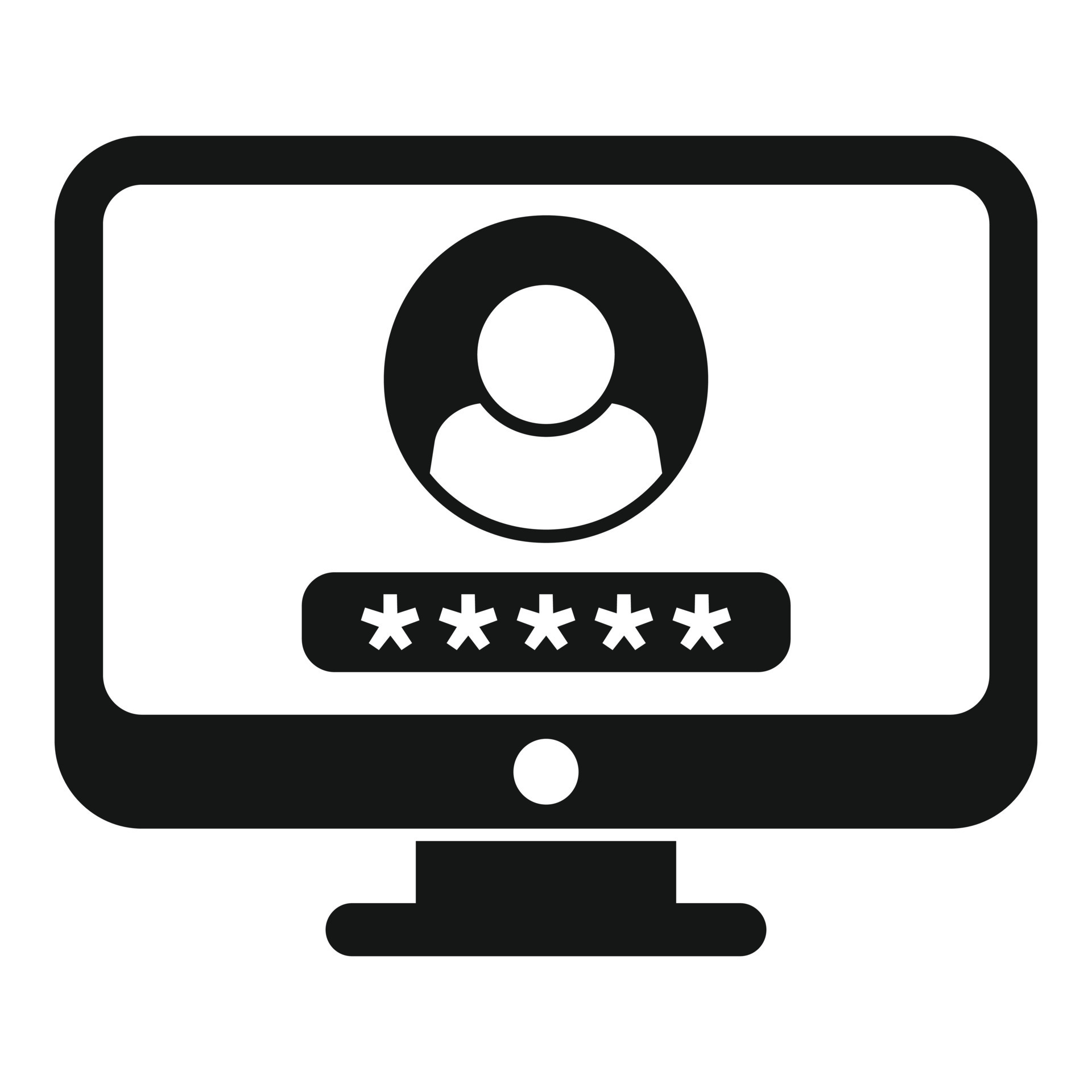Monitor Password Icon Simple Vector Mobile Account 20248527 Vector Art
