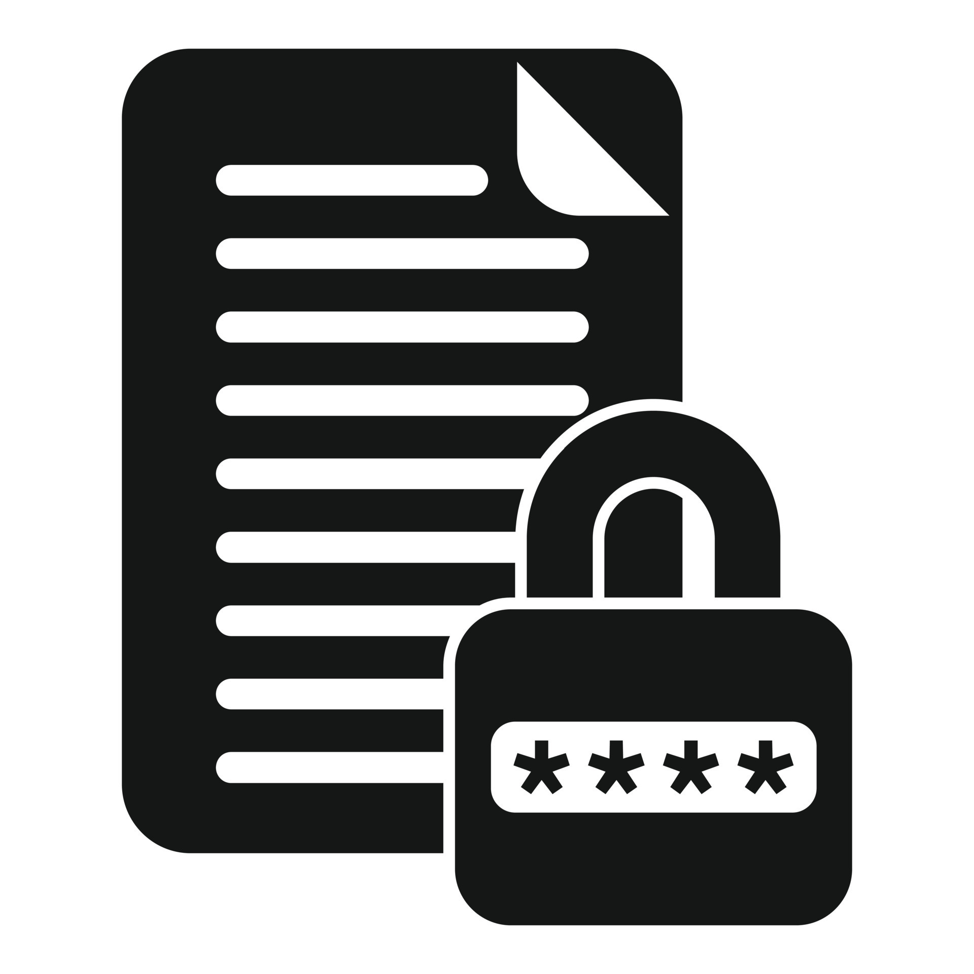 Document Password Protection Icon Simple Vector Personal Mobile