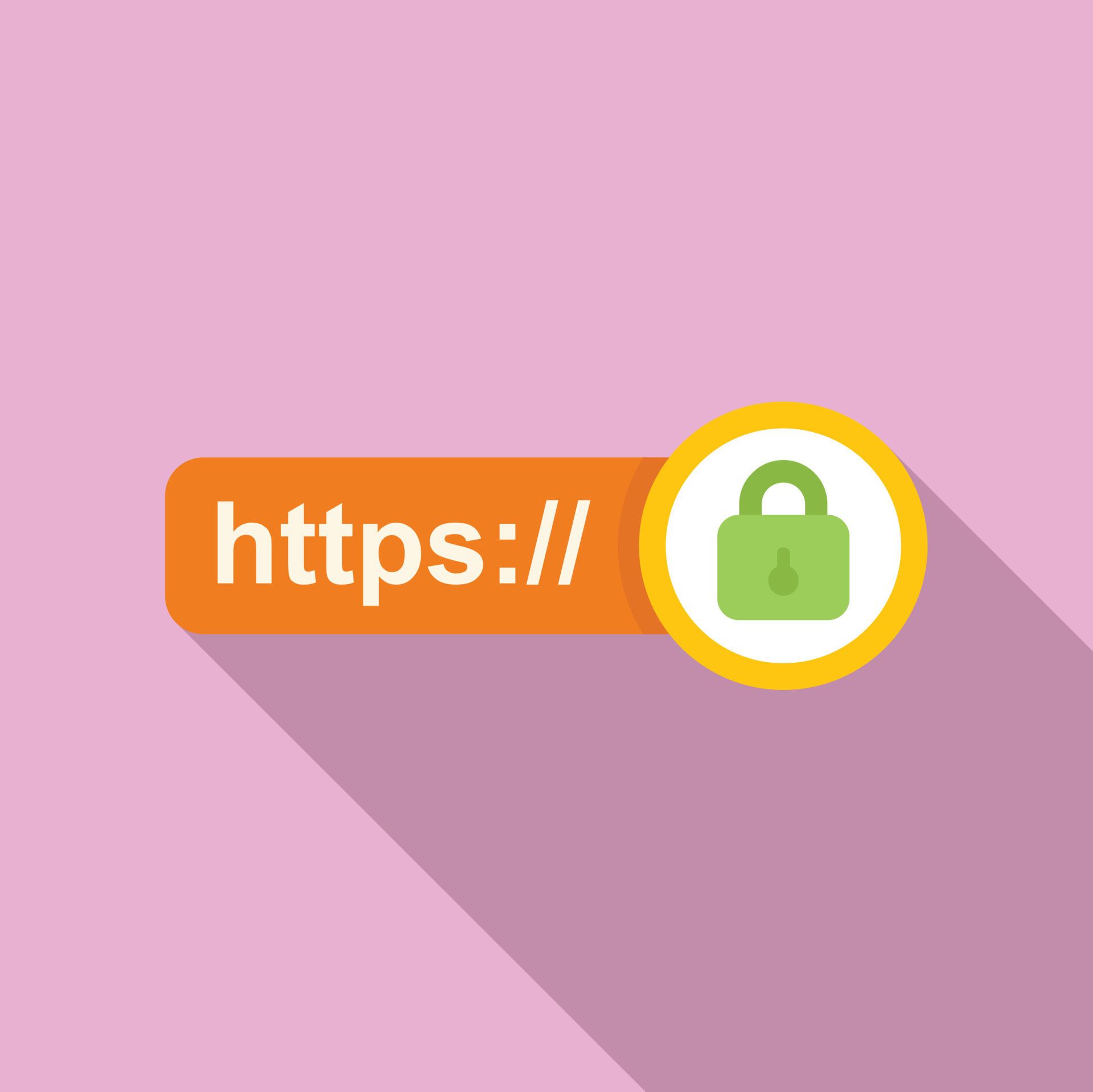 Web Ssl Certificate Icon Flat Vector Secure Data 20248685 Vector Art