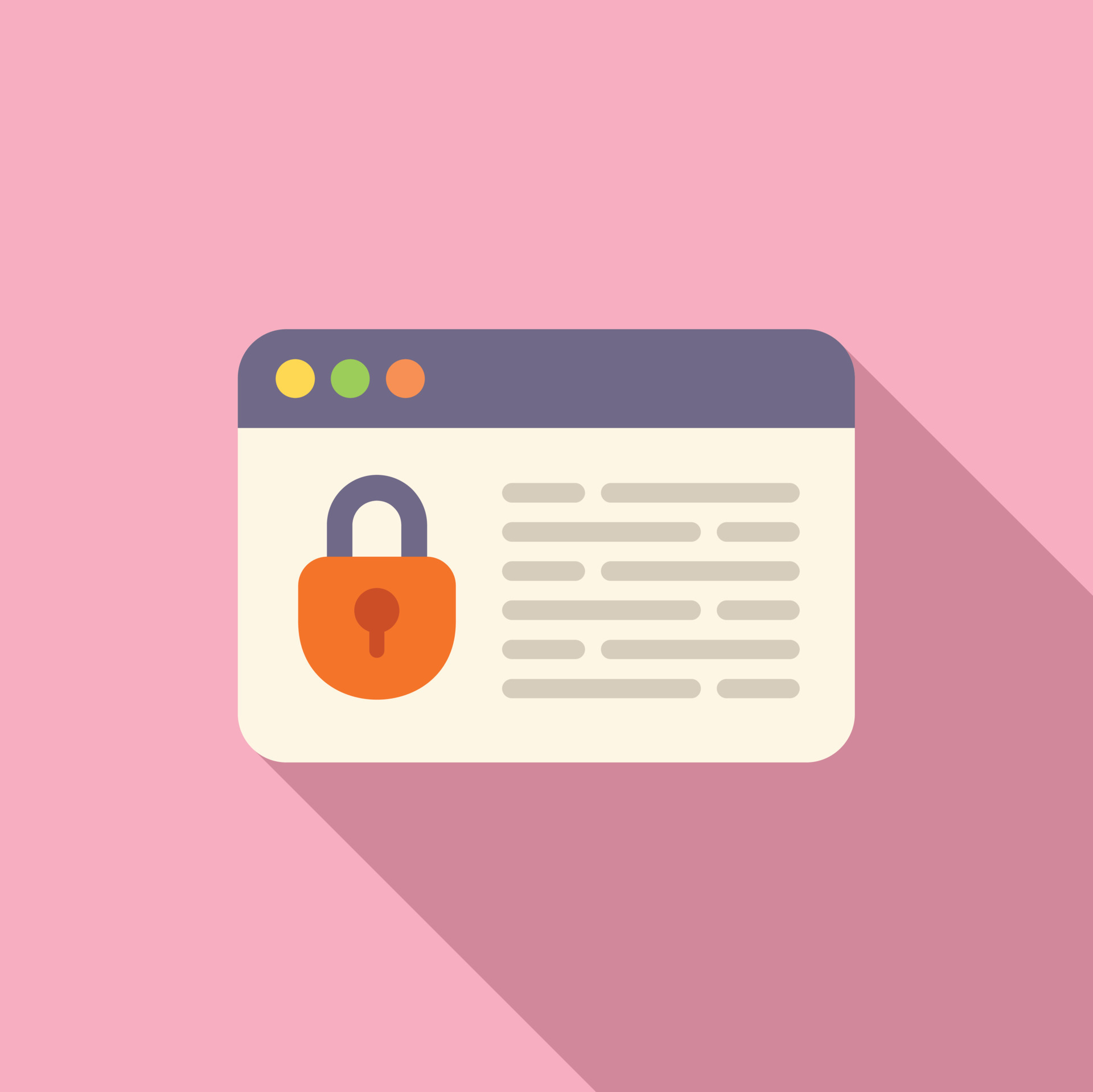 Web Ssl Certificate Icon Flat Vector Safe Data 20249166 Vector Art At