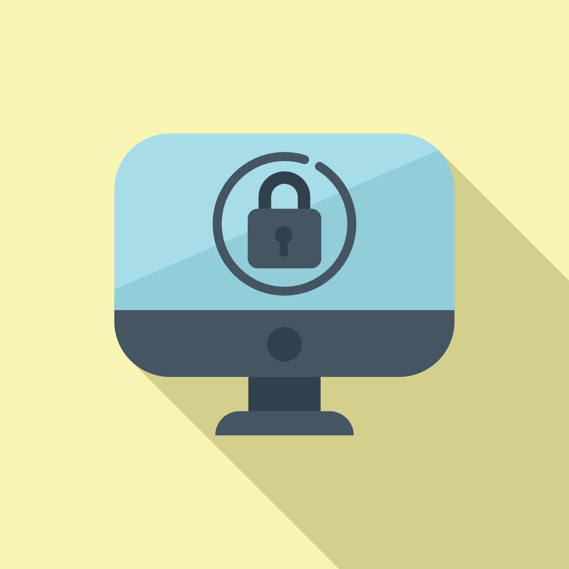 Computer Ssl Certificate Icon Flat Vector Safe Data 20249169 Vector