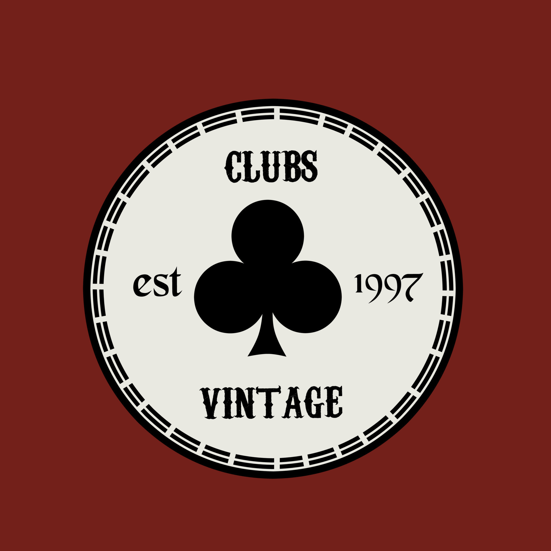 Illustration Vector Of Clubs Card In Vintage Symbol Perfect For Print illustration-vector-of-clubs-card-in-vintage-symbol-perfect-for-print