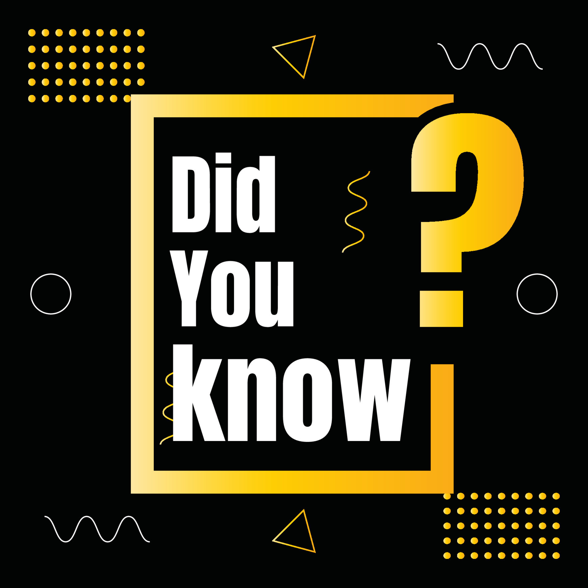 Did you know question design illustration, did you know vector sign ... Did you know question design illustration, did you know vector sign ...