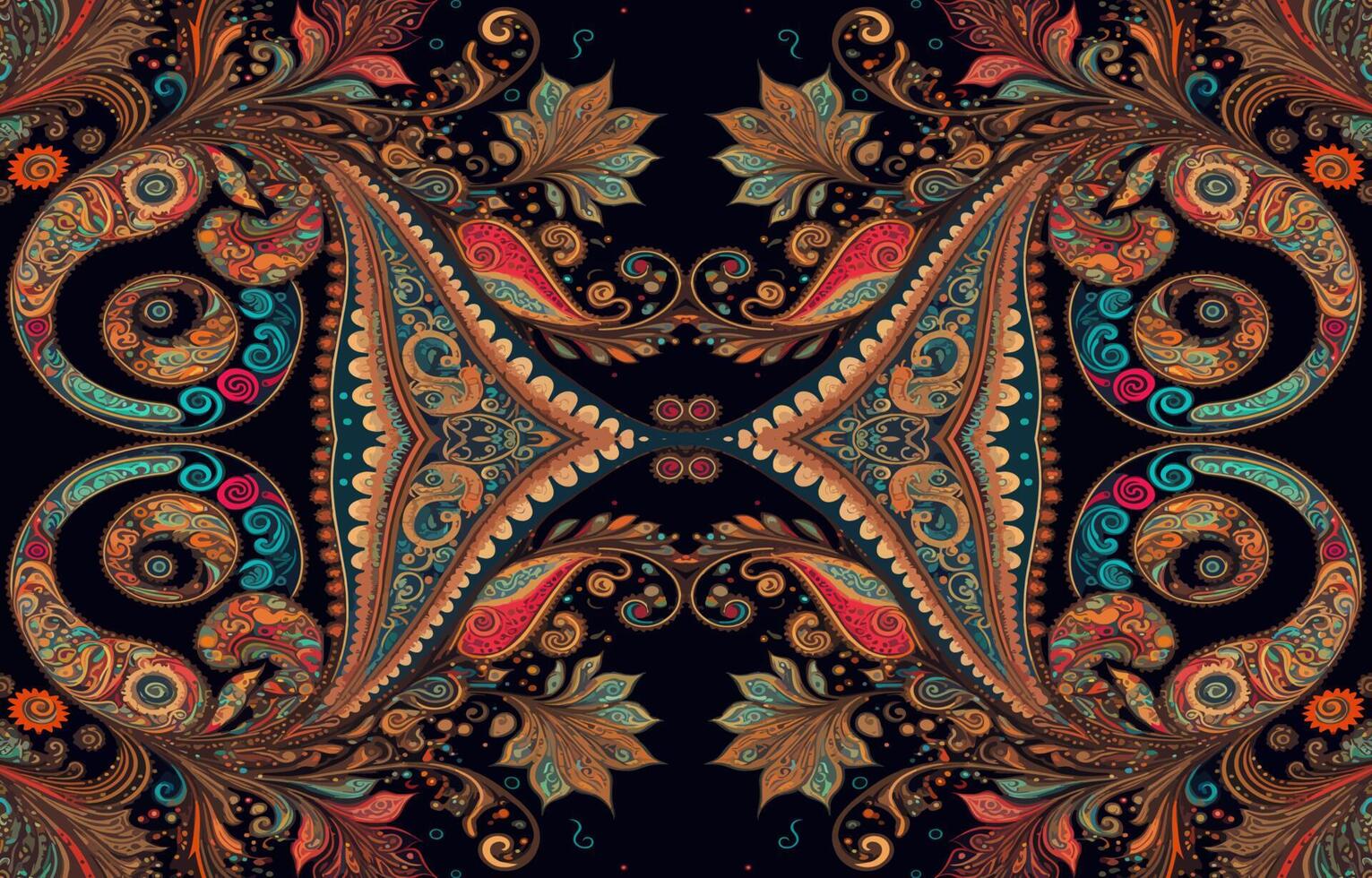 Paisley seamless pattern. Abstract traditional folk antique ethnic ...