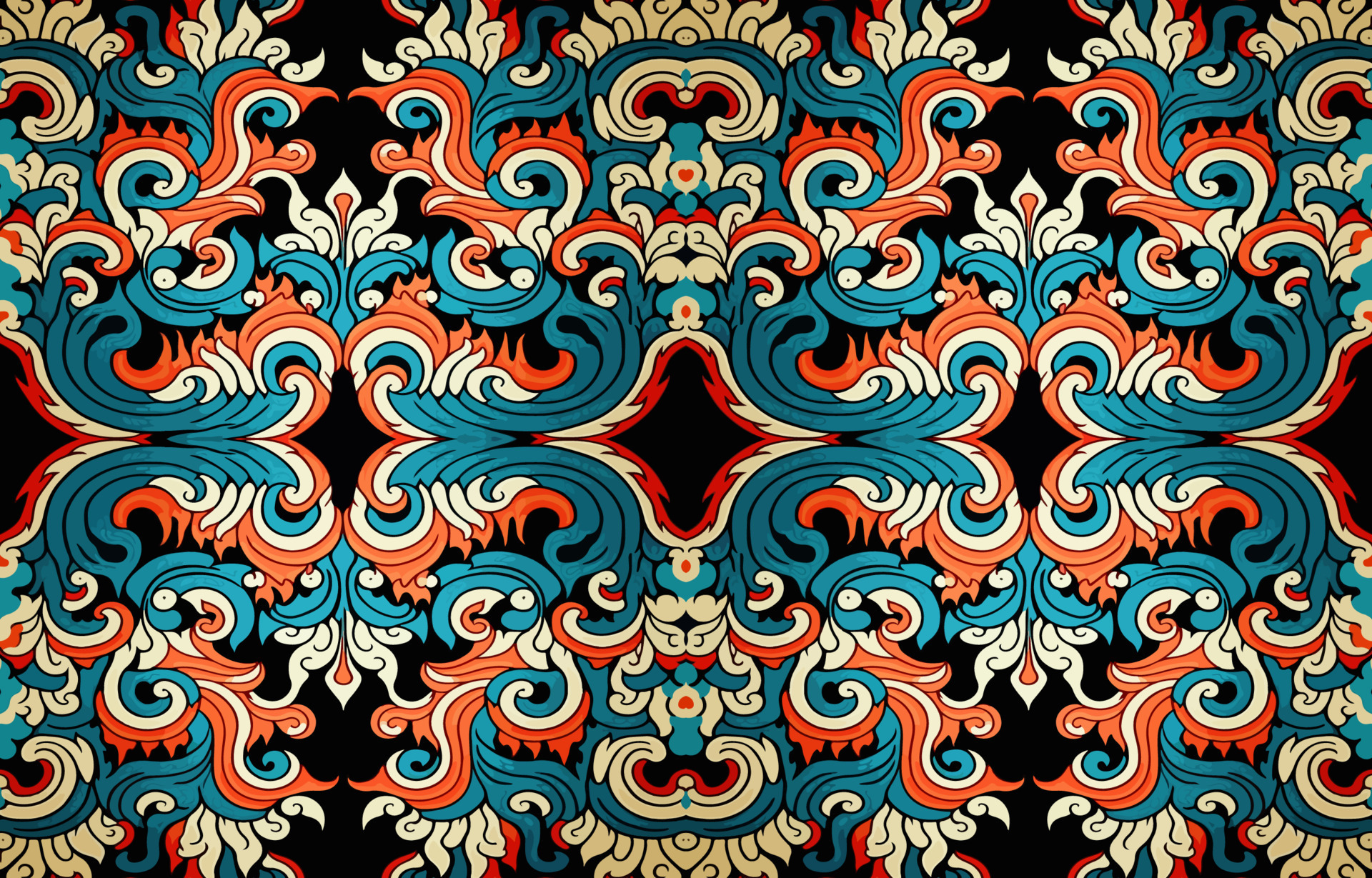 Wave seamless fabric pattern. Abstract ethnic traditional folk antique vintage retro graphic ...