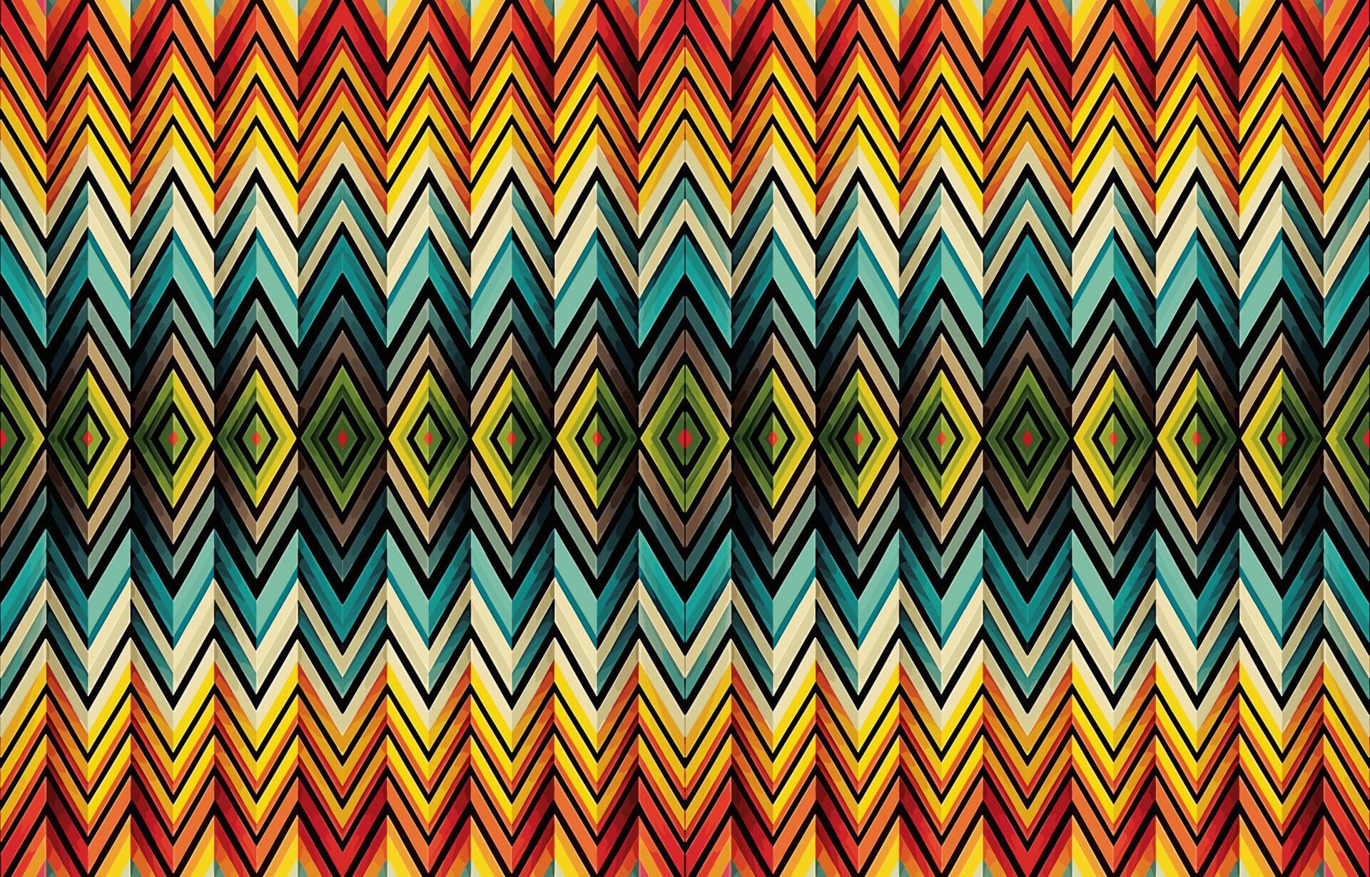 Zigzag seamless pattern. Abstract folk ethnic tribal geometric graphic ...