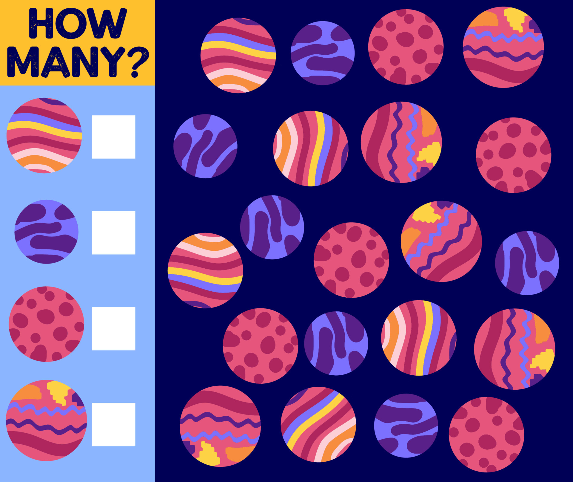 Counting Game for Preschool Children. Educational a mathematical game ...