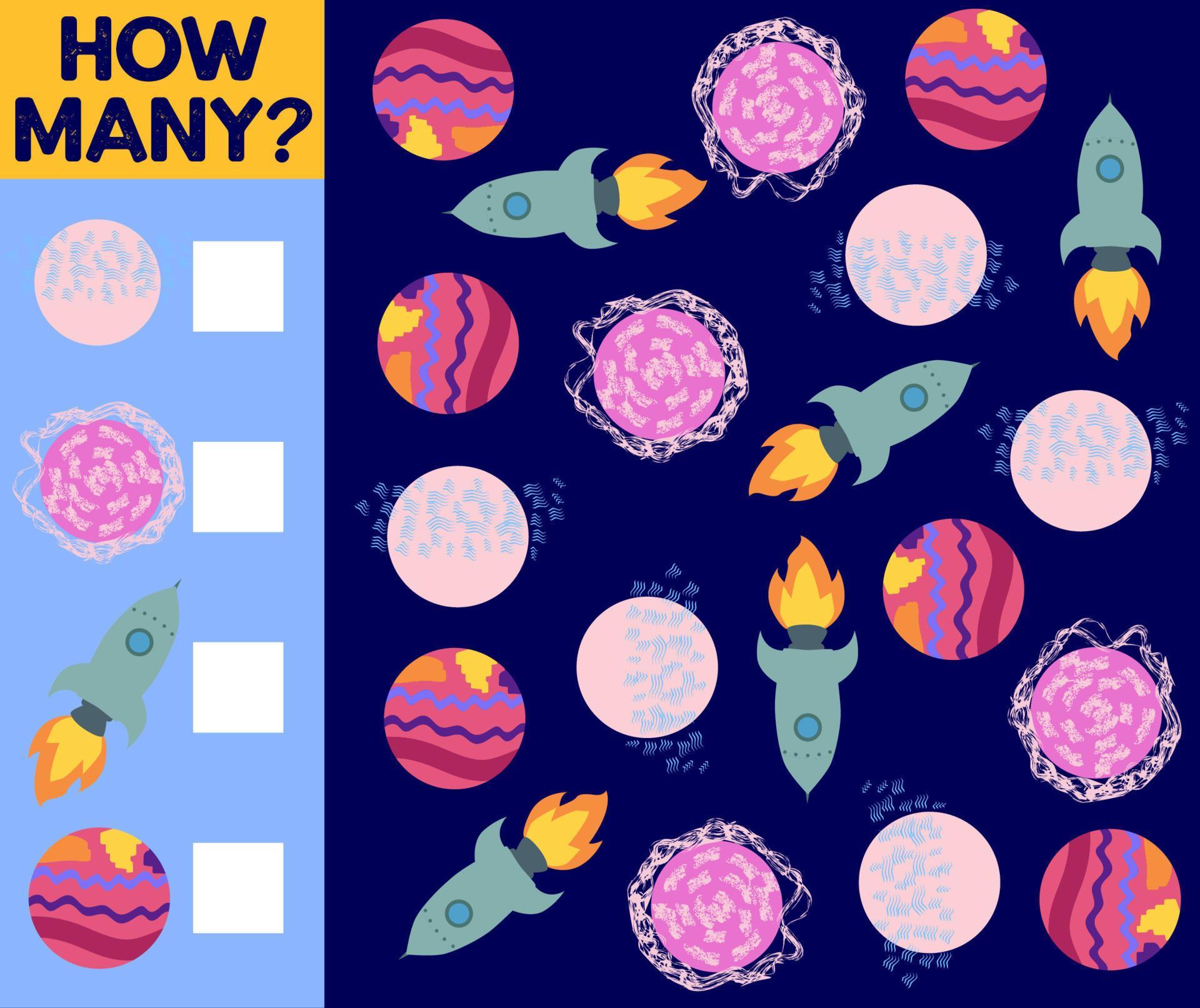 Counting Game for Preschool Children. Educational a mathematical game ...