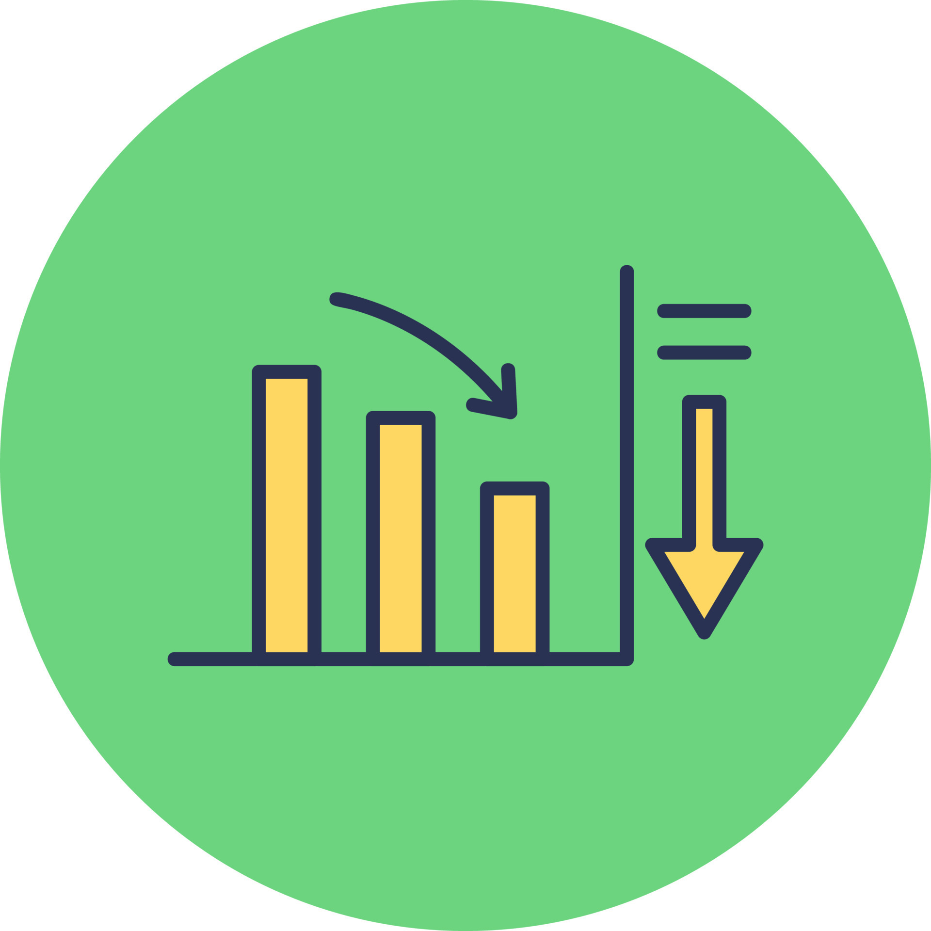 disminución vector icono 20255195 Vector en Vecteezy