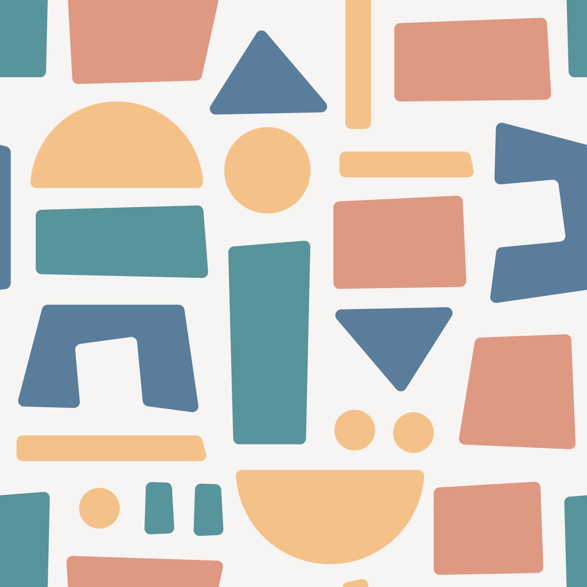 Abstract handrawn shapes seamless pattern wallpaper background ...