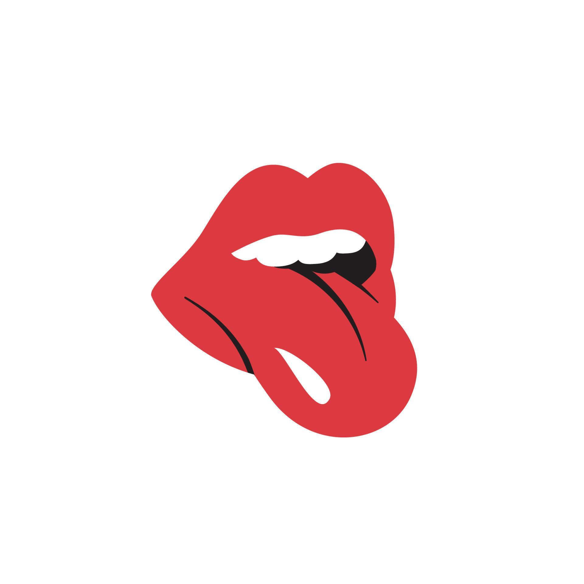 Lips And Tongue Kiss Sexy Lips Print Isolated Vector 20257880
