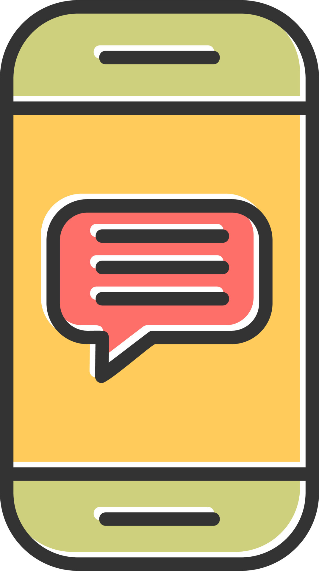 Phone Message Vector Icon 20258247 Vector Art At Vecteezy