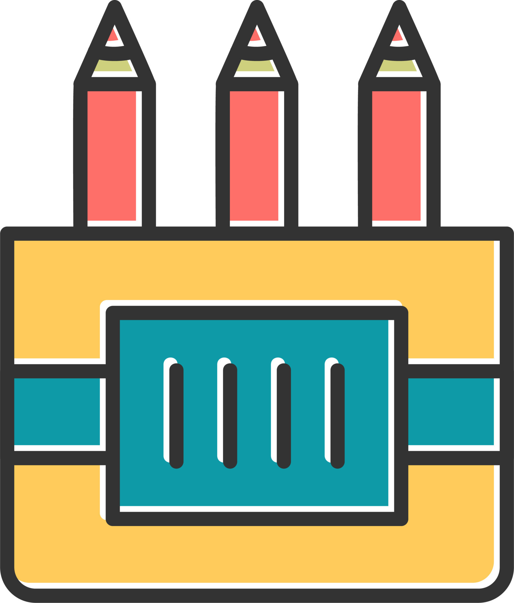 Colored Pencils Vector Icon 20259837 Vector Art at Vecteezy