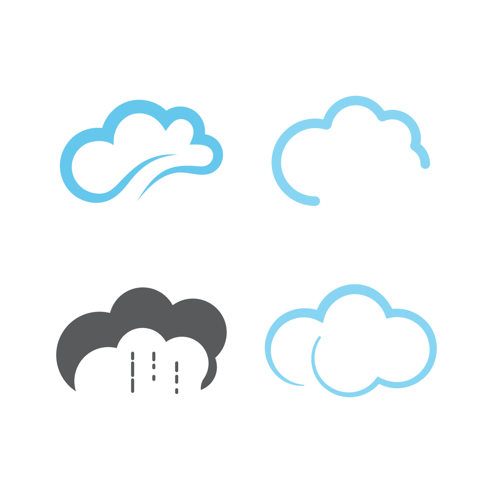 cloud logo vector 20261045 Vector Art at Vecteezy