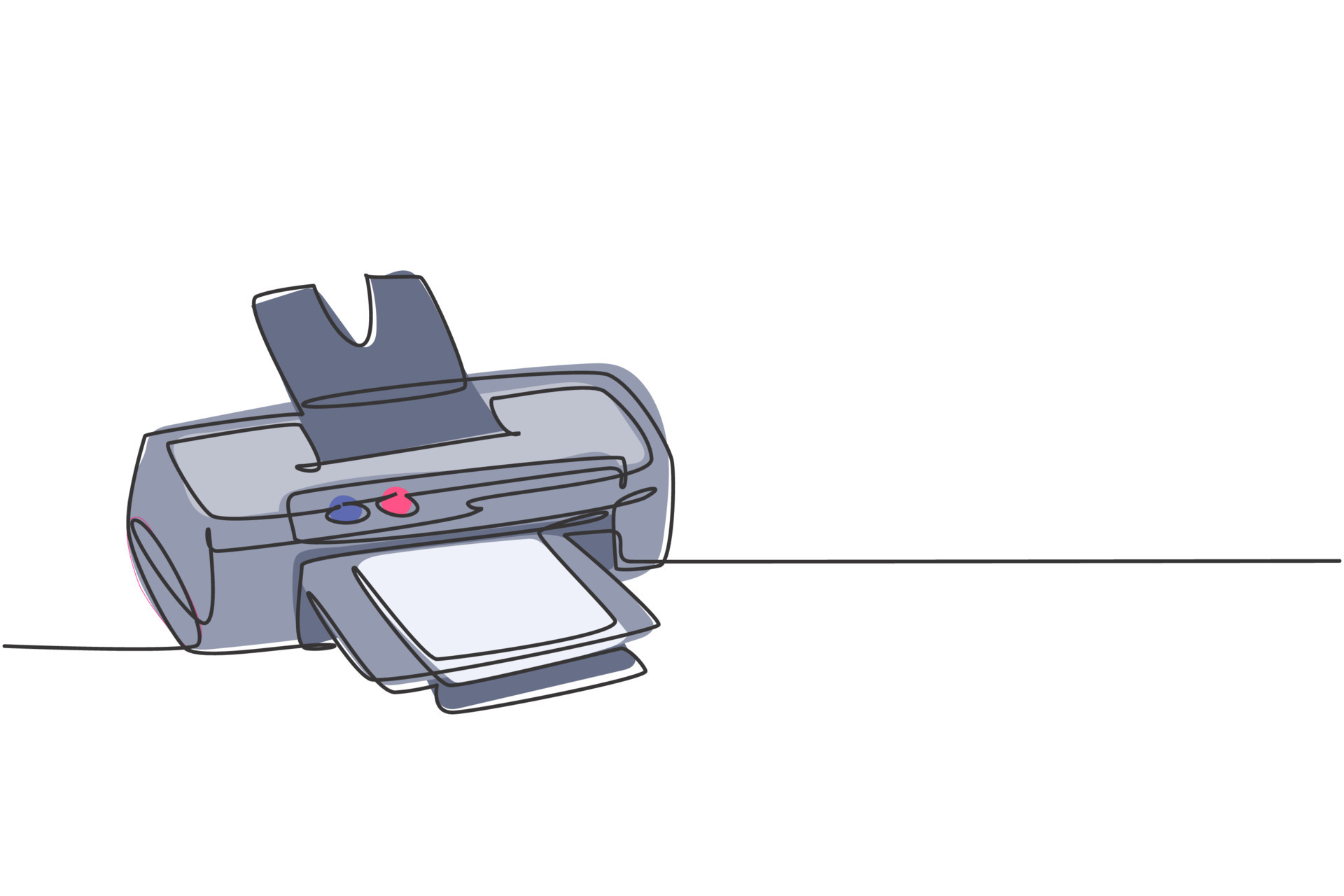 Computer Printer Drawing