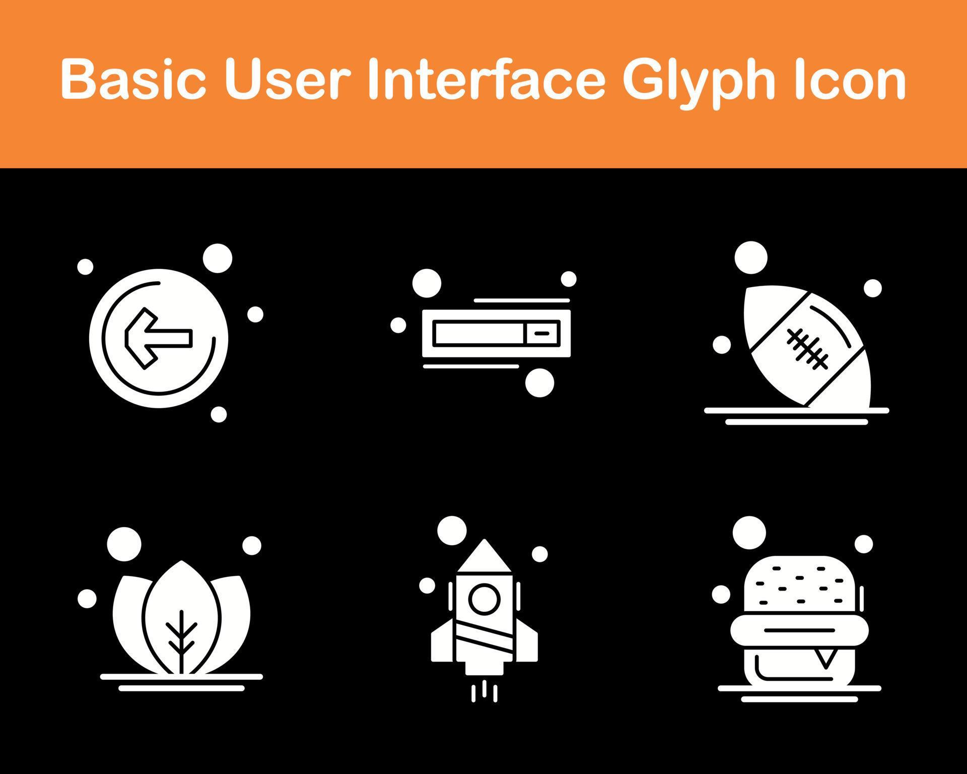 Basic User Interface Vector Icon Set 20262204 Vector Art at Vecteezy