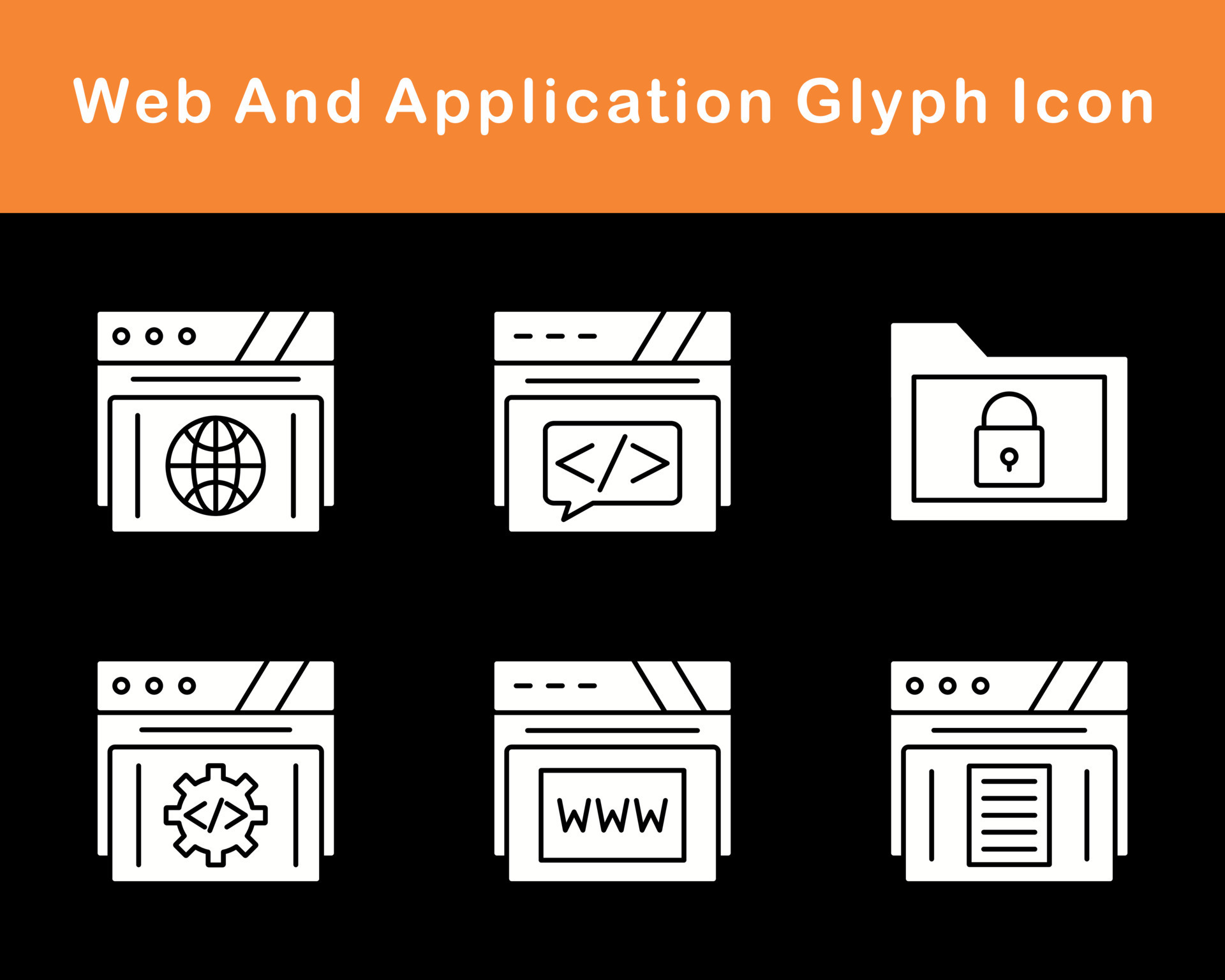 Web And Application Vector Icon Set 20262216 Vector Art at Vecteezy