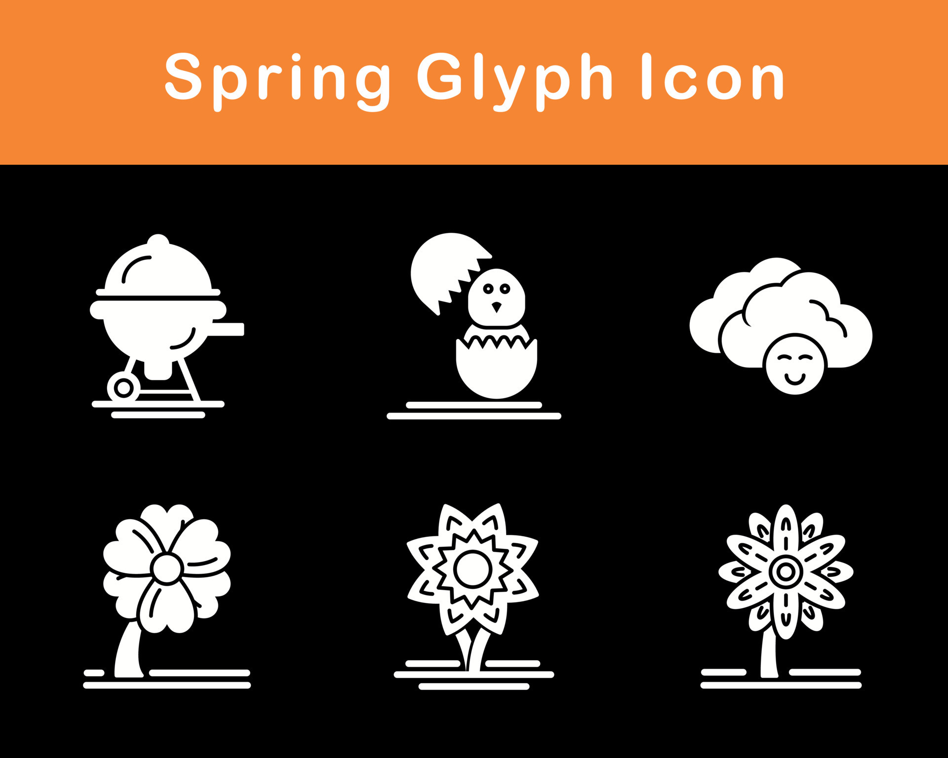 Spring Vector Icon Set 20262518 Vector Art at Vecteezy