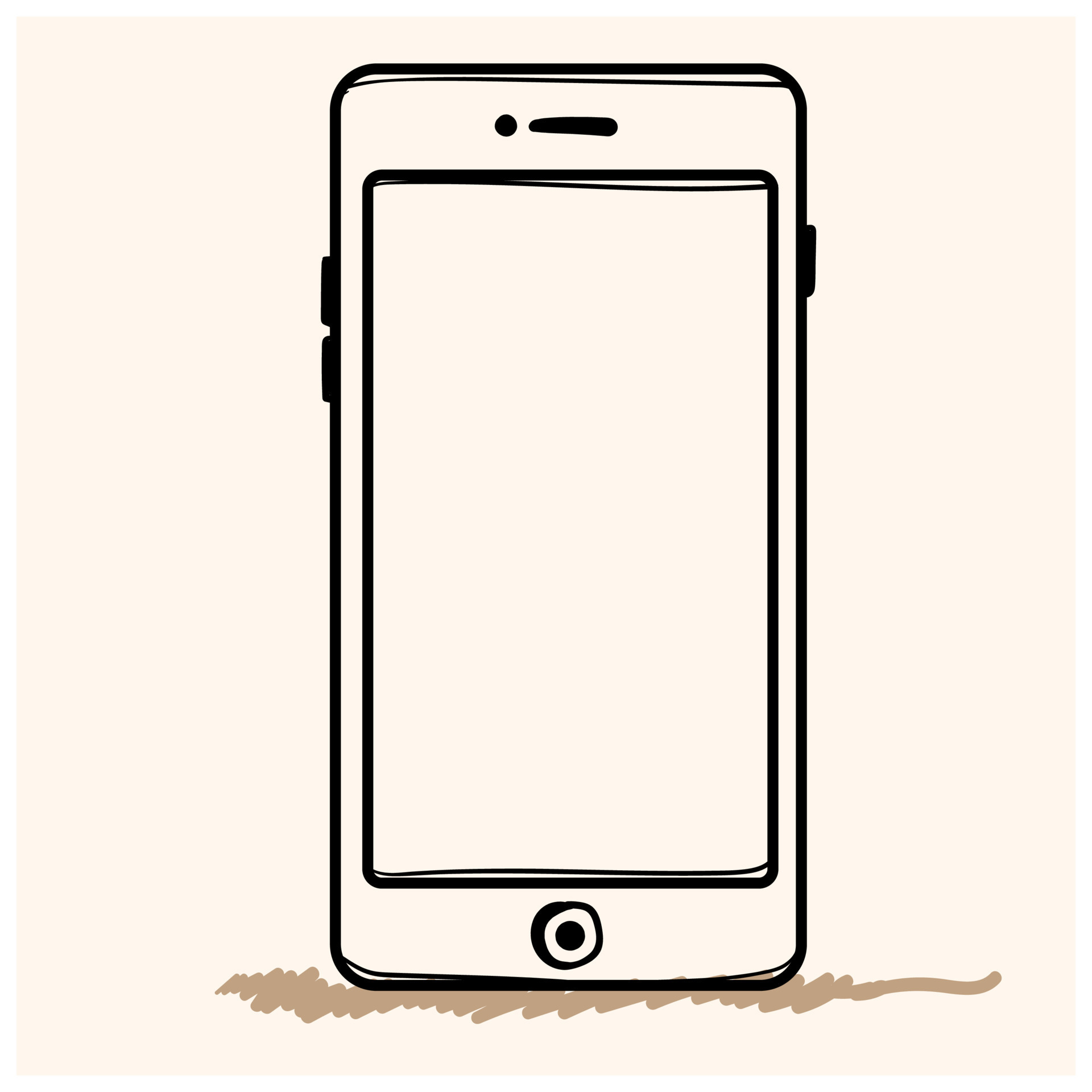 Hand drawn sketch of mobile phone 20263894 Vector Art at Vecteezy Hand drawn sketch of mobile phone 20263894 Vector Art at Vecteezy