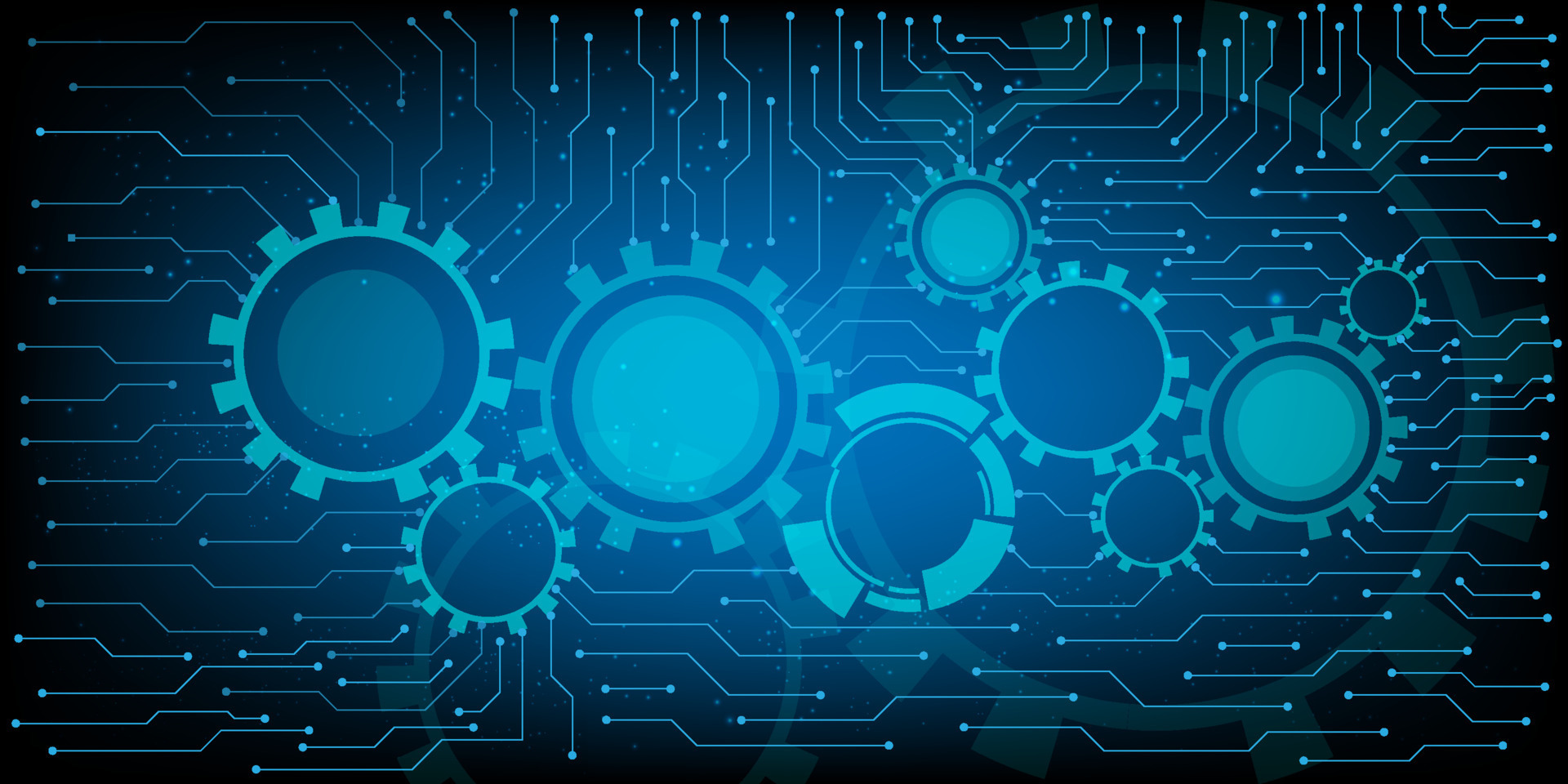Computer Chip Electronic Circuit Board Vector For Technology And