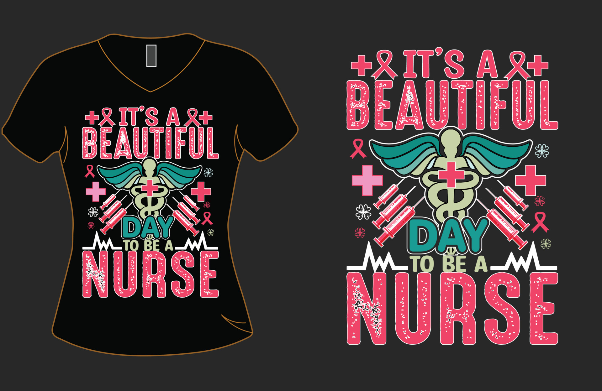 Nurse T Shirt Vector Design Its A Beautiful Day To Be A Nurse Vector