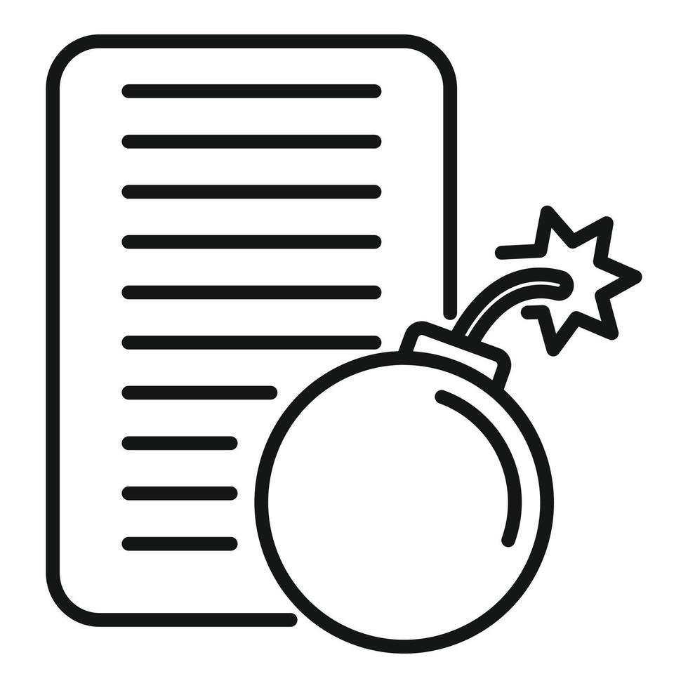 File Data Bomb Icon Outline Vector Hacker Error 20266078 Vector Art At Vecteezy
