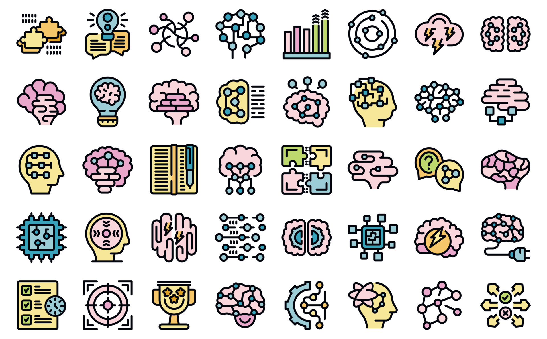 Brainstorm icons set vector flat 20266775 Vector Art at Vecteezy Brainstorm icons set vector flat 20266775 Vector Art at Vecteezy
