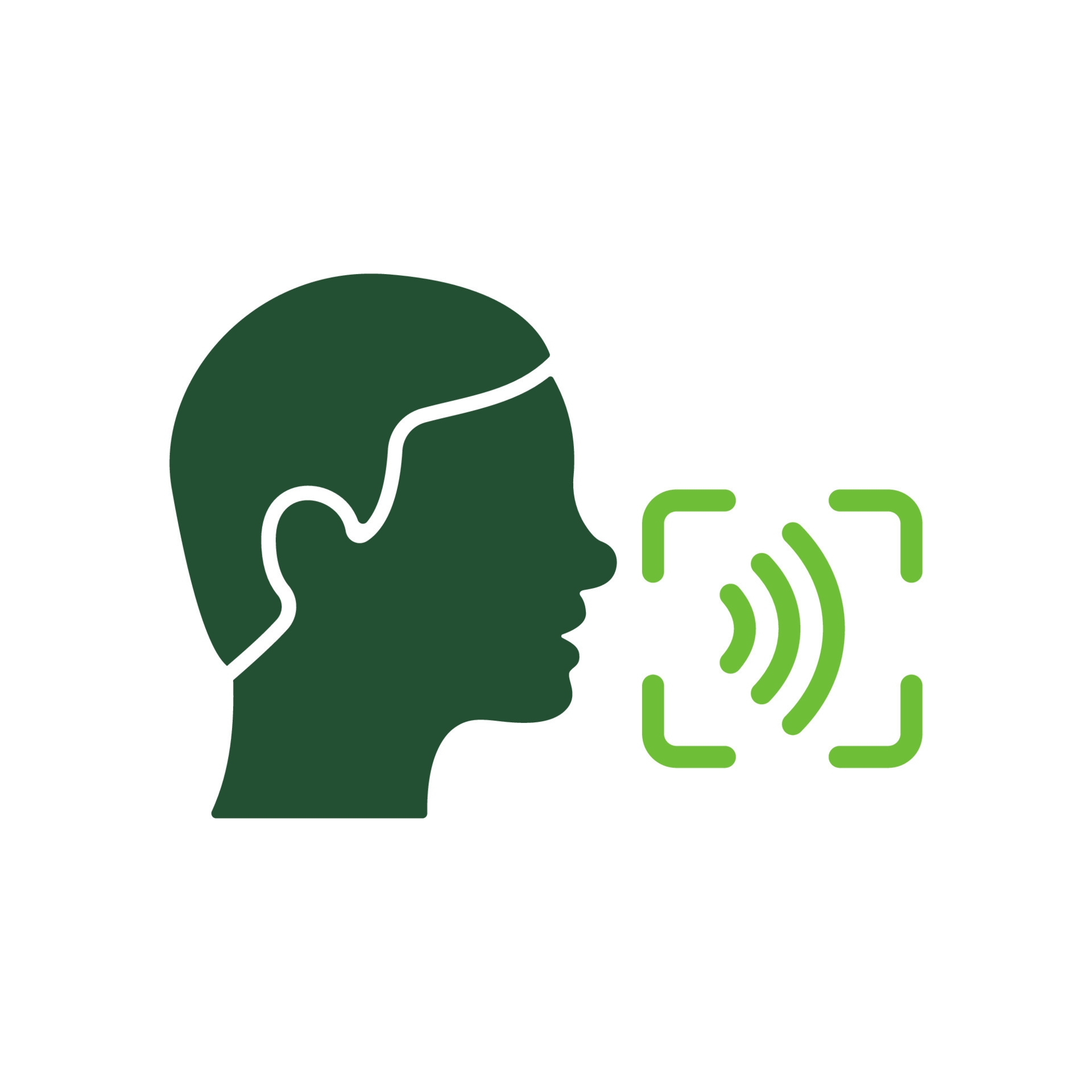 Command Voice ID Recognition Technology Silhouette Icon. Access ...