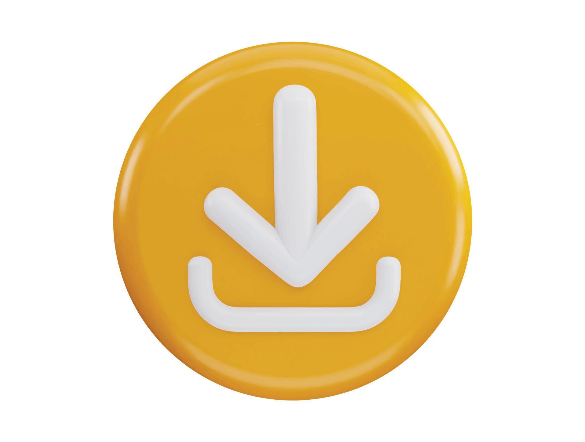 Download Down Arrow Button 3d Rendering Vector Icon Illustration 20272102 Vector Art At Vecteezy