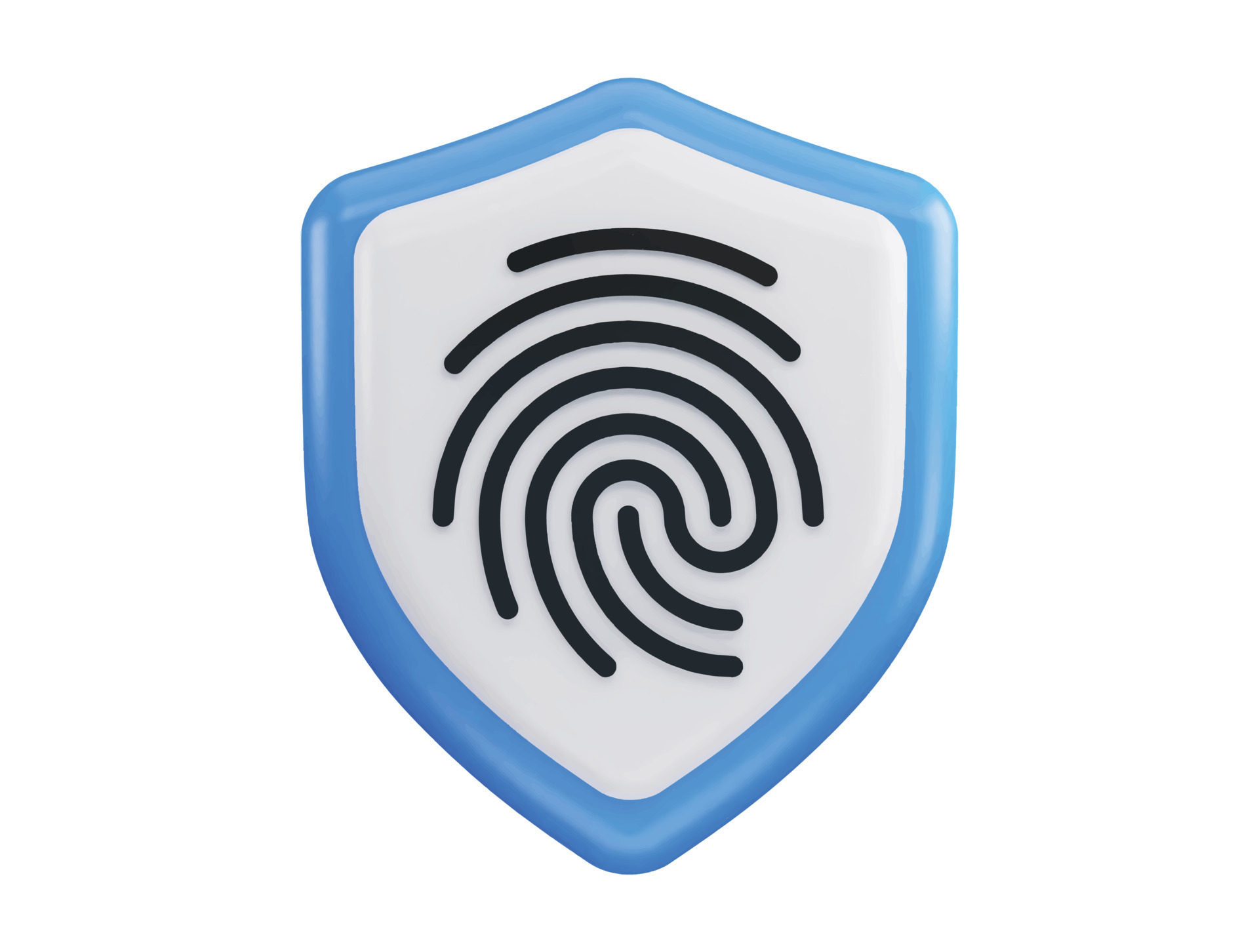 Fingerprint On Protect Shield 3d Rendering Vector Icon Illustration 20272158 Vector Art At Vecteezy