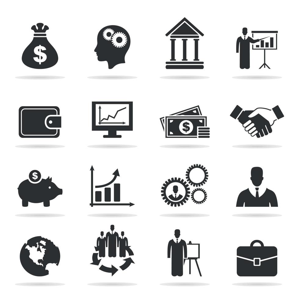Set of icons for business. A vector illustration 20273026 Vector Art at ...