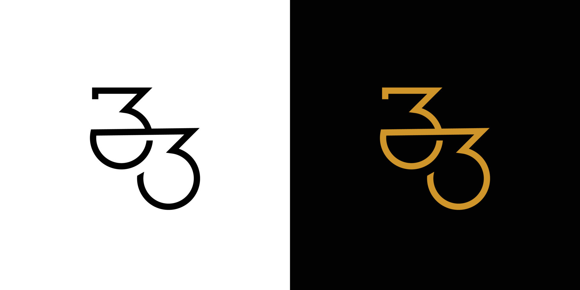 Simple and modern number 33 logo design 20274618 Vector Art at Vecteezy Simple and modern number 33 logo design 20274618 Vector Art at Vecteezy